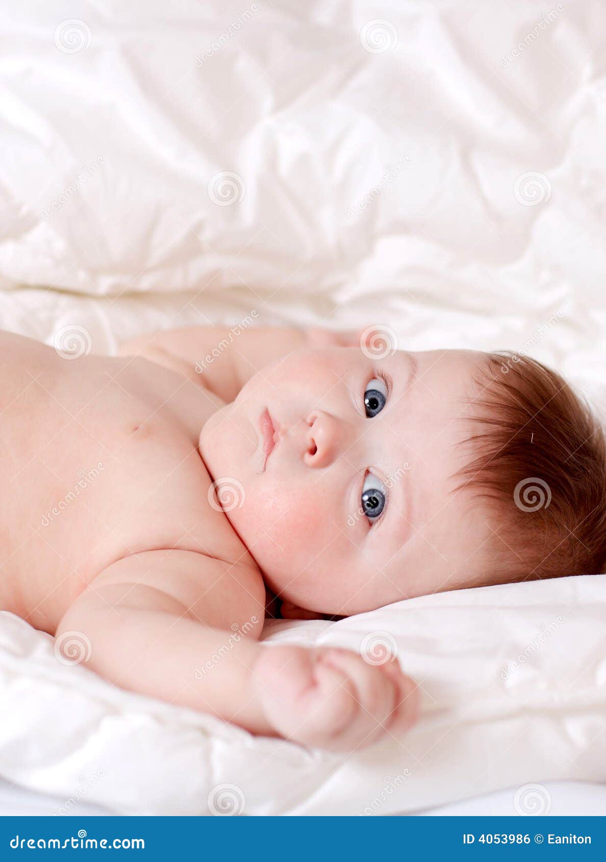 Baby on white stock photo. Image of little, beautiful - 4053986