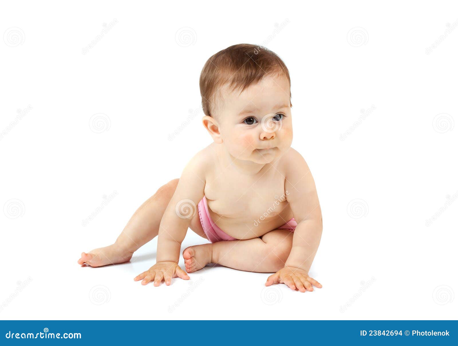 Baby on the White Background Stock Photo - Image of beauty, portrait ...