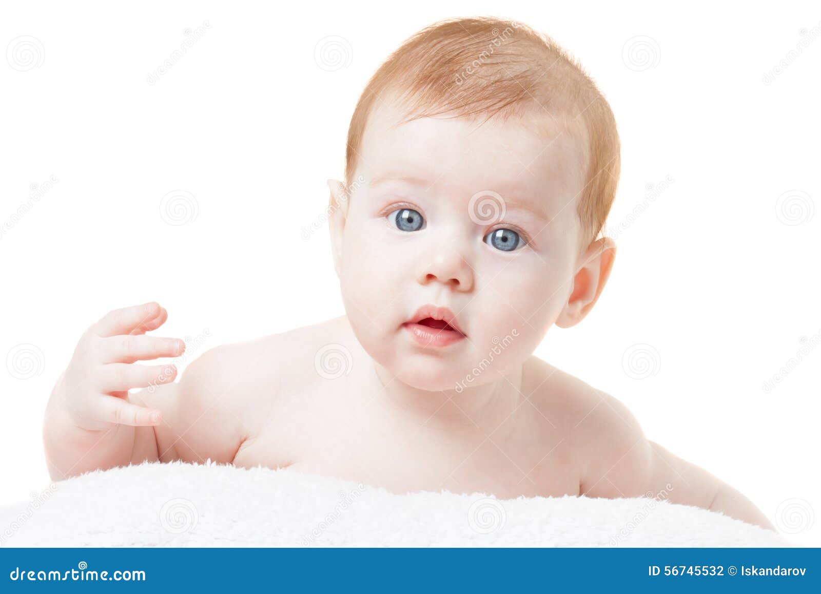 Baby on a white background stock photo. Image of lying - 56745532