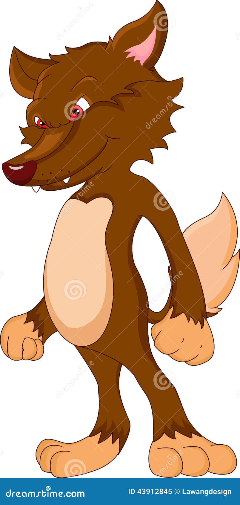 Baby wolf cartoon stock vector. Illustration of power - 43912845