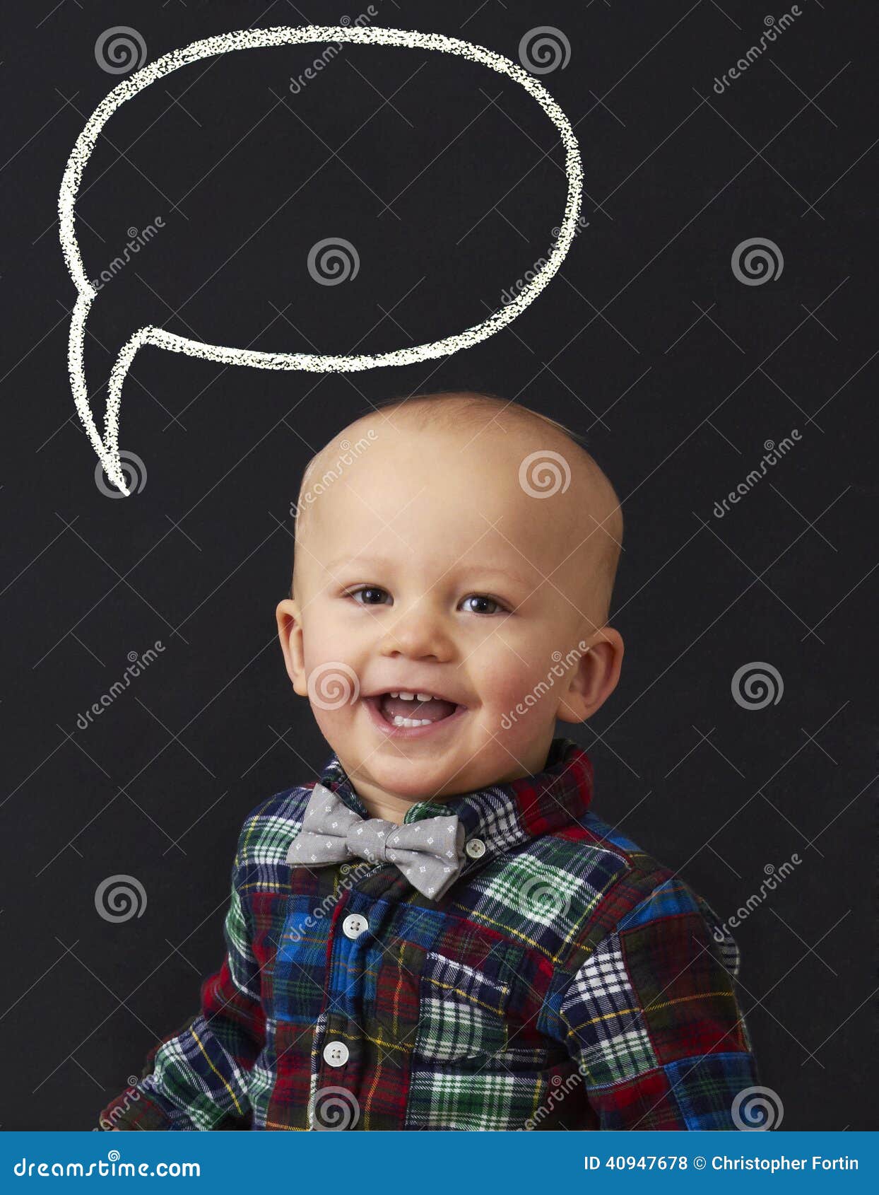 Baby with word bubble stock photo. Image of black, infant - 40947678