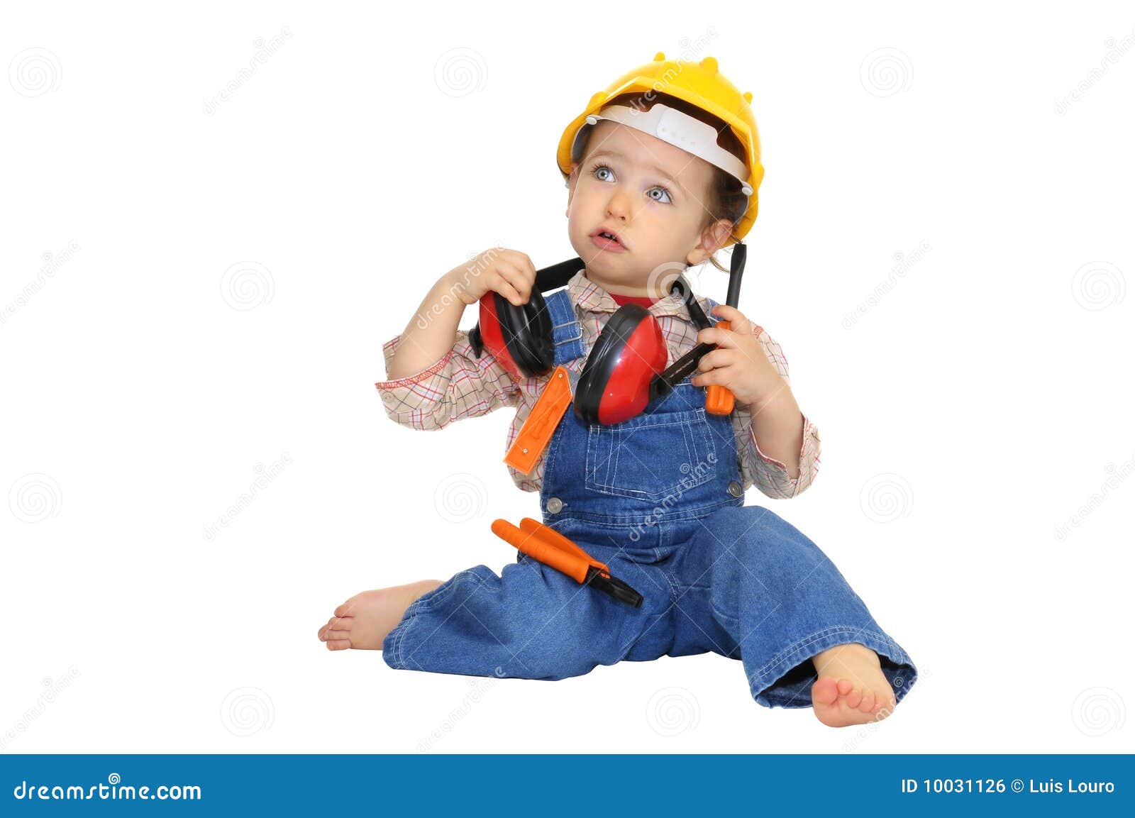 Baby worker stock photo. Image of children, plumber, industrial - 10031126