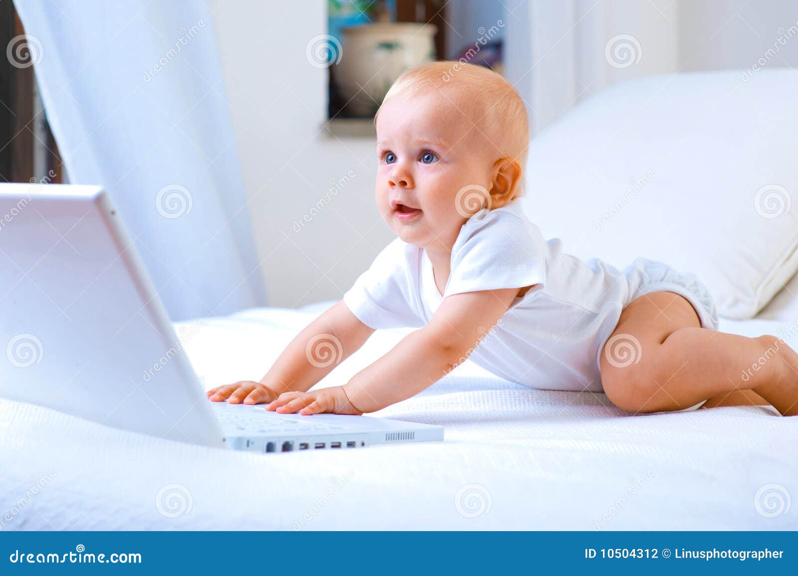 Baby working stock photo. Image of business, innocent - 10504312