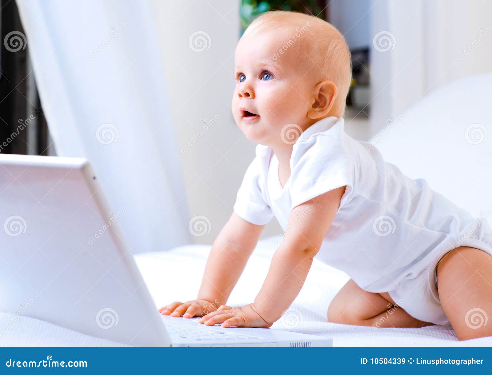 Baby working stock image. Image of cute, bright, pastel - 10504339