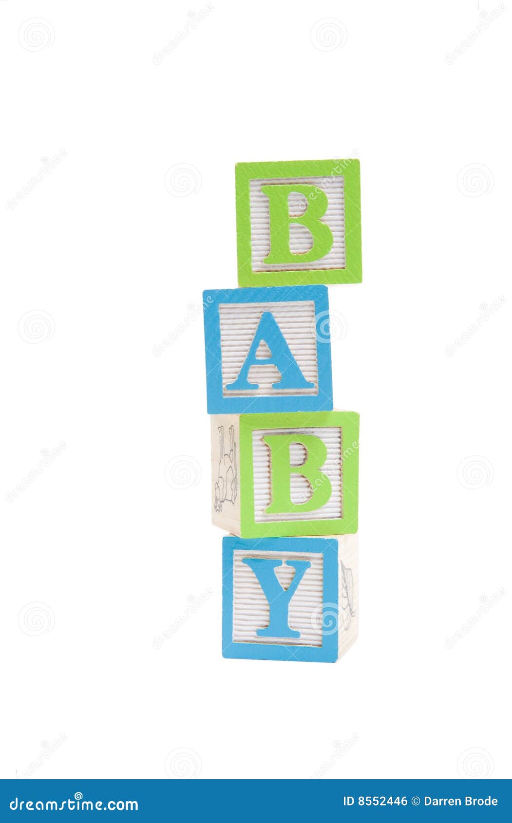 Baby Written in Childs Blocks with Clipping Path Stock Photo - Image of ...