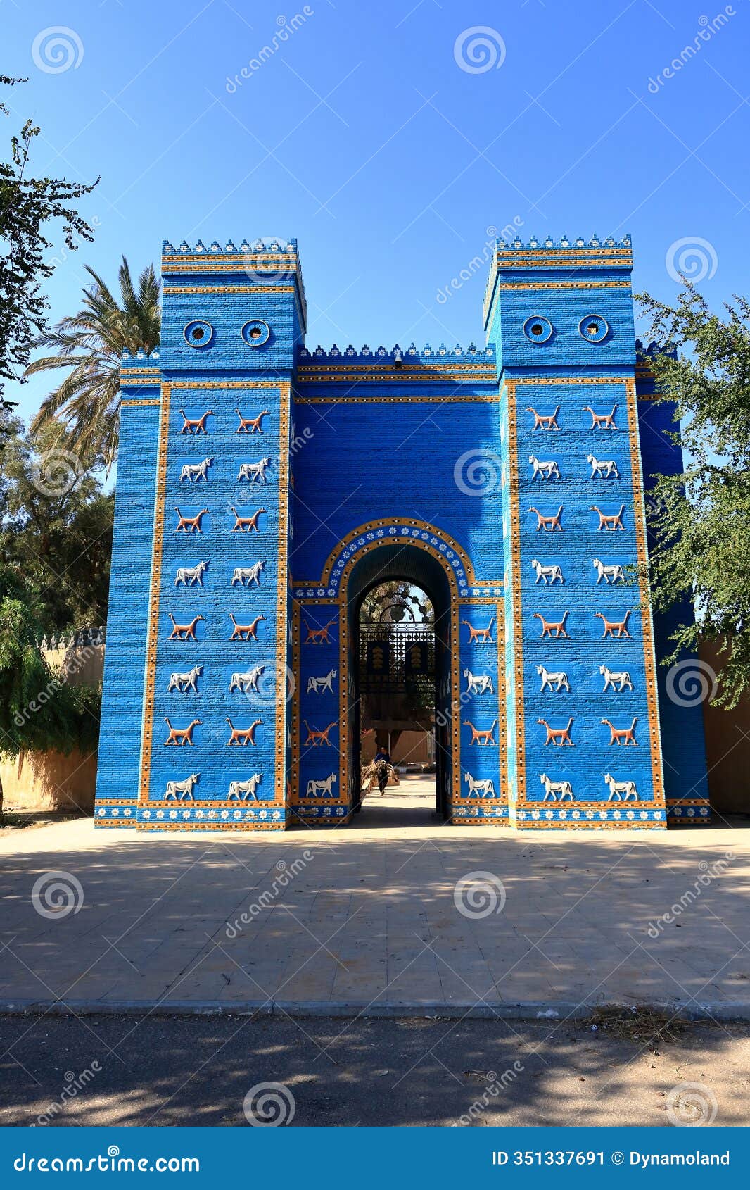 Babylon, Iraq - November 13 2024: the Replica of the Blue Ishtar Gate ...