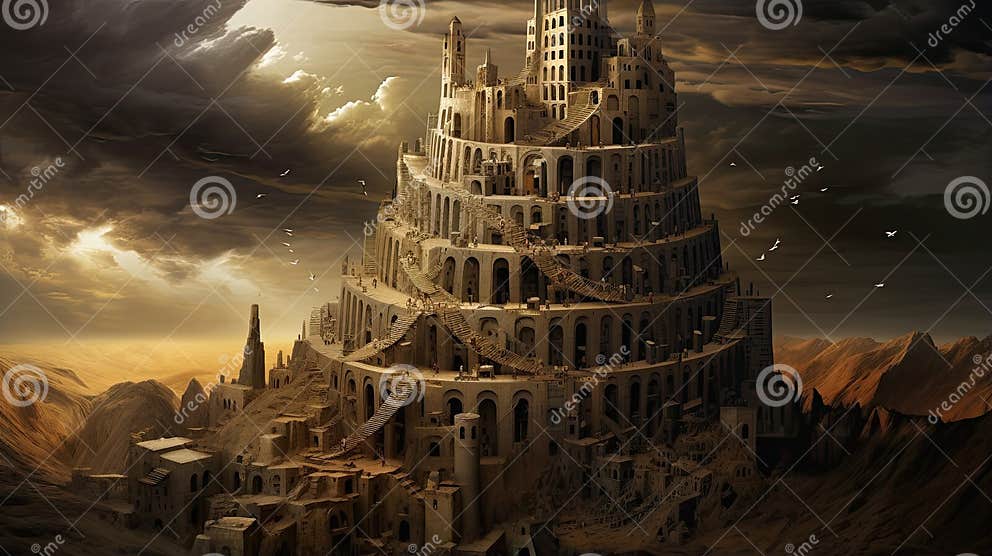 Babylon tower stock photo. Image of castle, ancient - 296072514