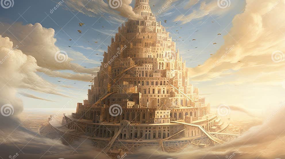 Babylon tower stock illustration. Illustration of sumerian - 296072517