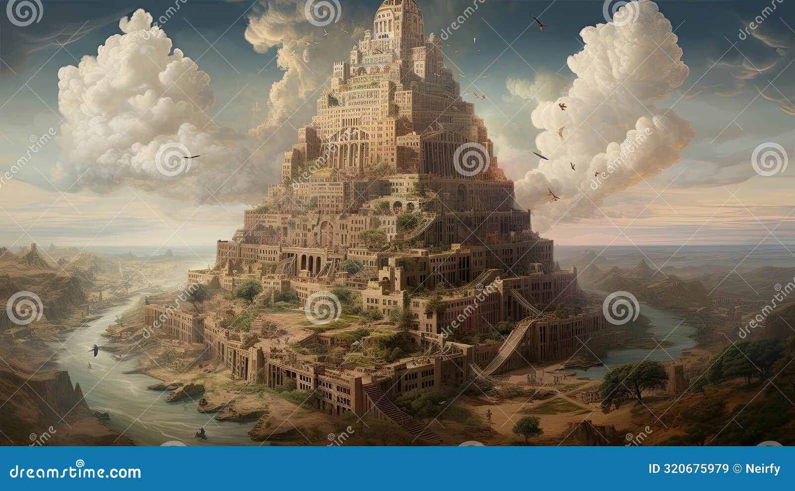 Babylon tower stock image. Image of babylon, symbol - 320675979