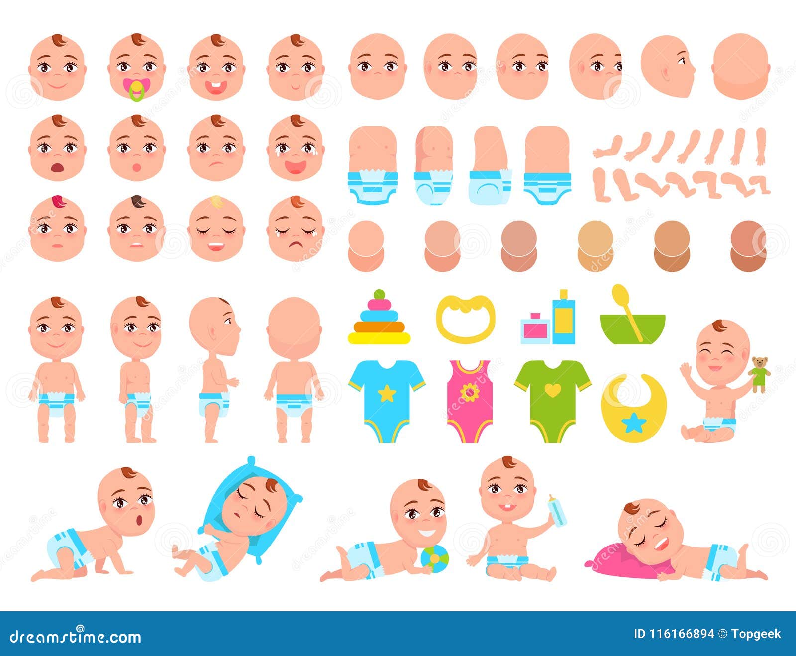 Babys Constructor Poster, Vector Illustration Stock Vector ...