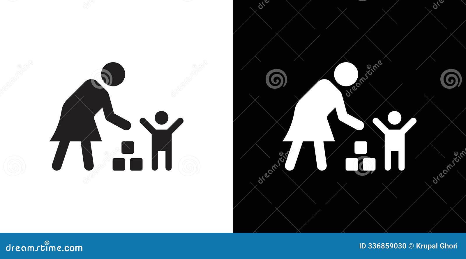 Babysitter Icon Linear Logo Isolated Stock Vector - Illustration of ...