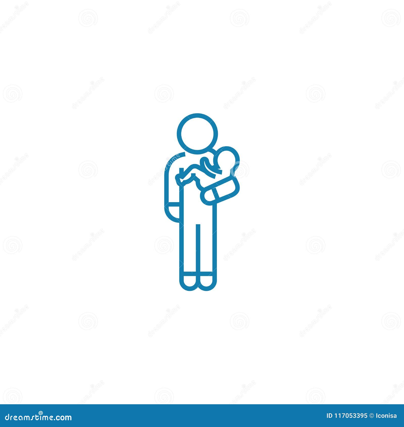 Babysitter Linear Icon Concept. Babysitter Line Vector Sign, Symbol ...