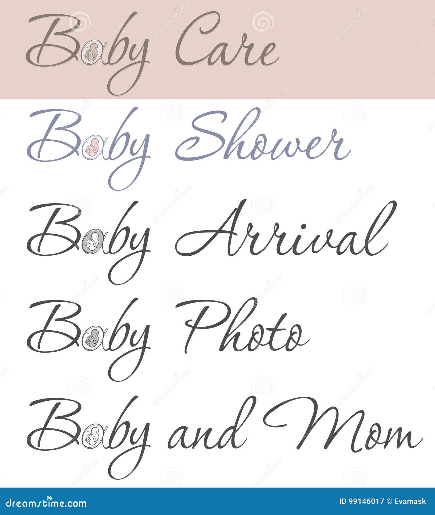 Babytext vektor abbildung. Illustration von standort - 99146017