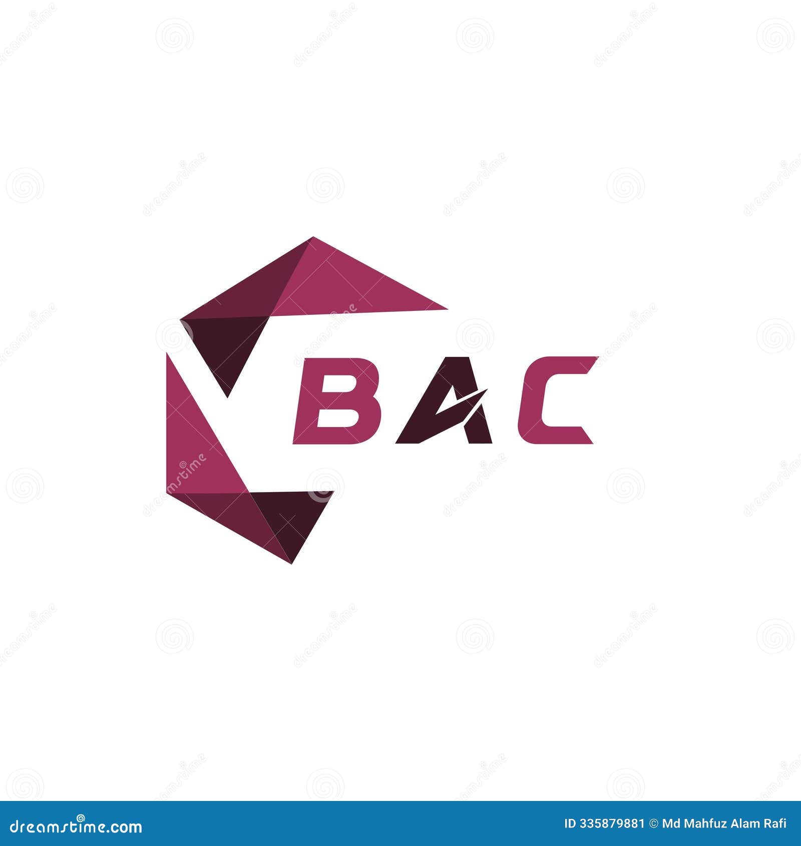 BAC Creative Minimalist Letter Logo. BAC Unique Vector Initials ...