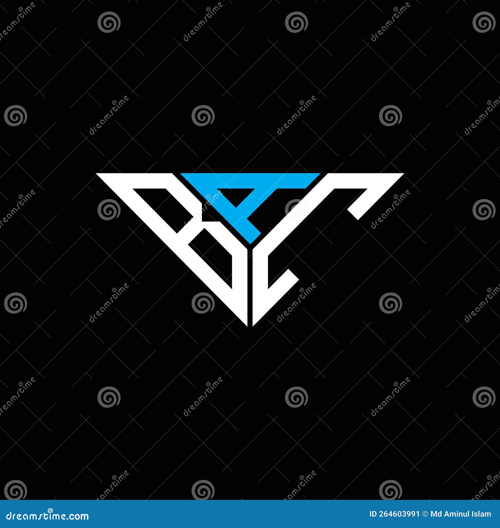 BAC Letter Logo Creative Design with Vector Graphic, Stock Vector ...