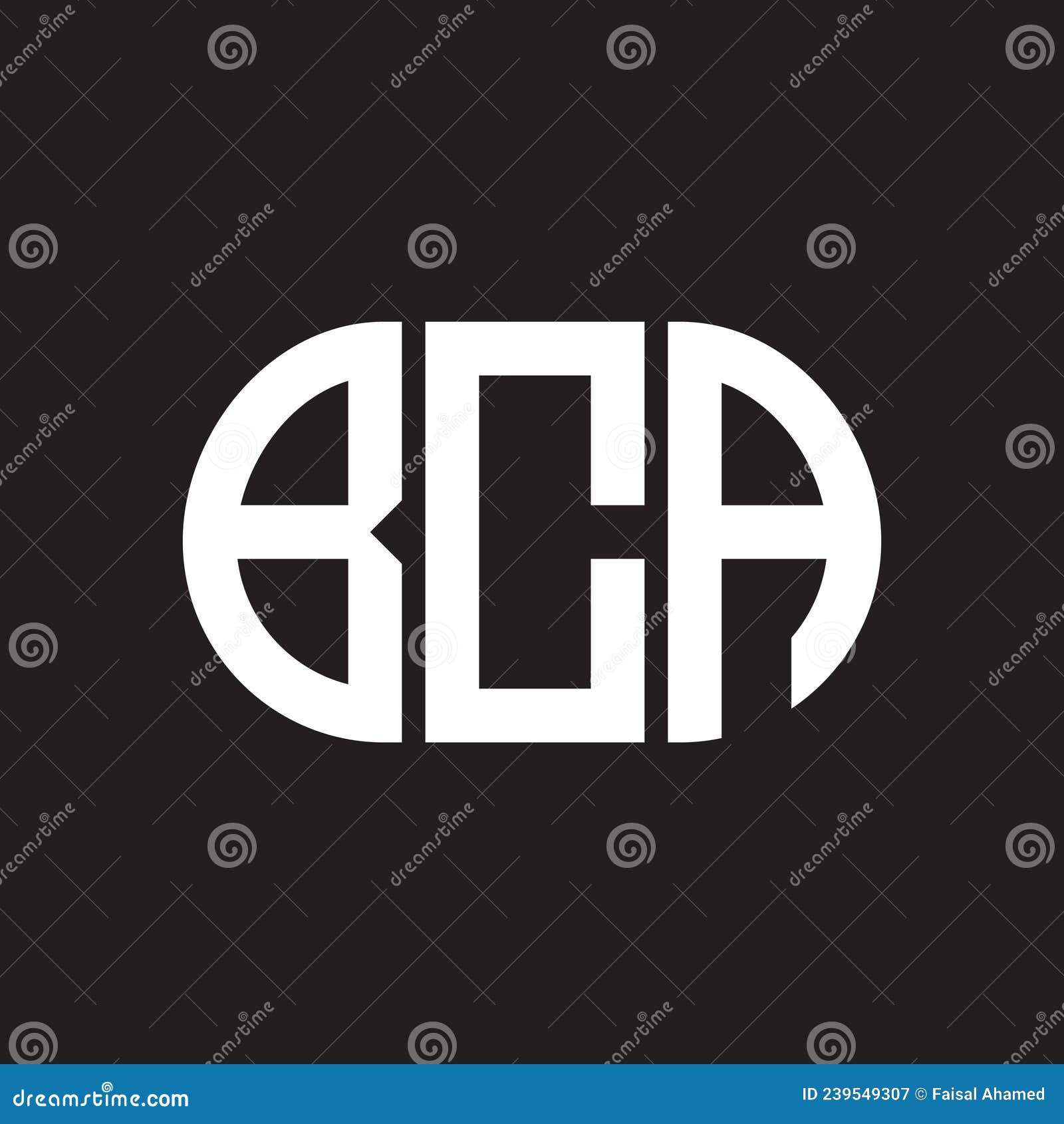 BAC Letter Logo Design On Black Background. BAC Cartoon Vector ...