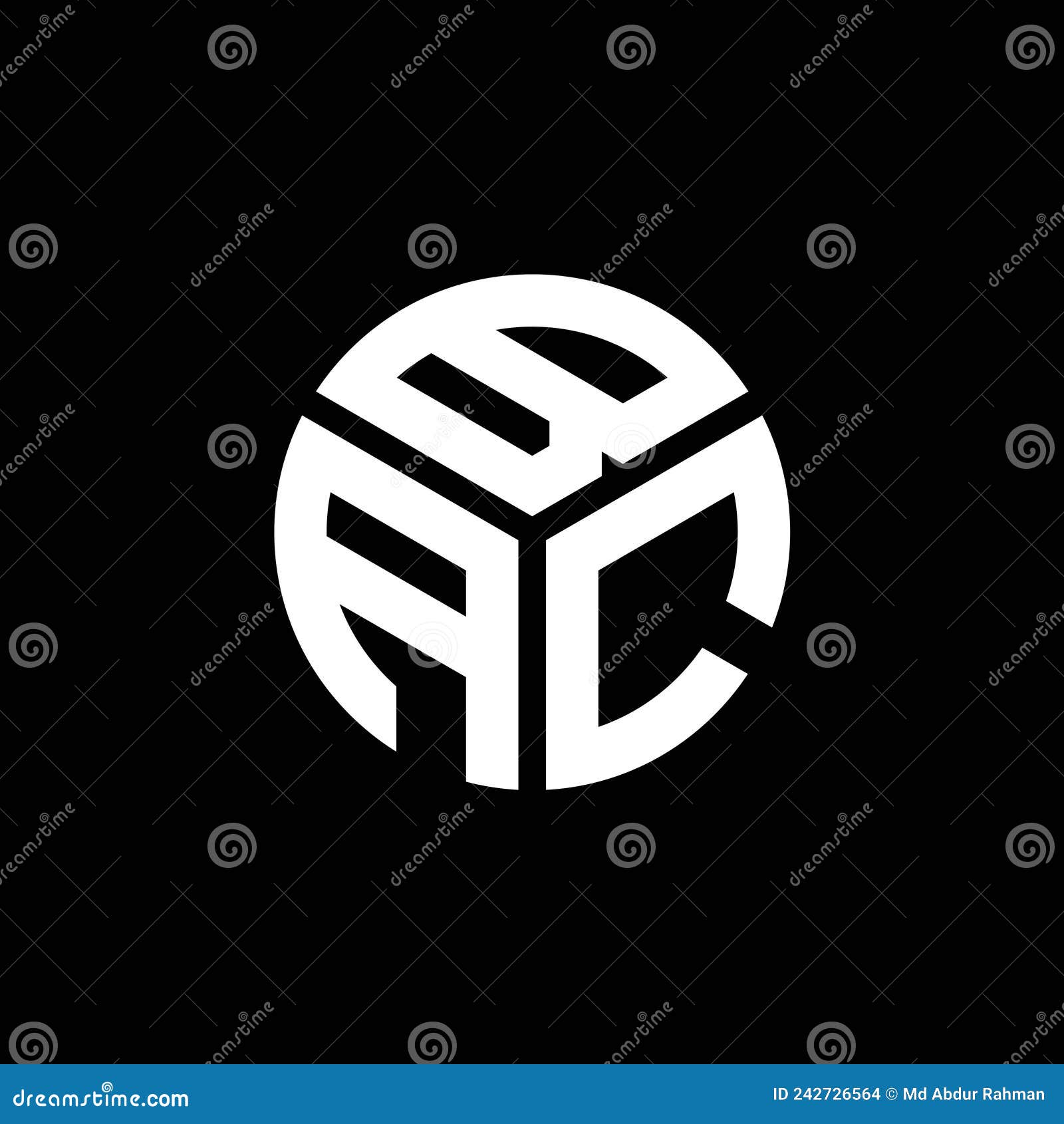 BAC Letter Logo Design On Black Background. BAC Creative Initials ...