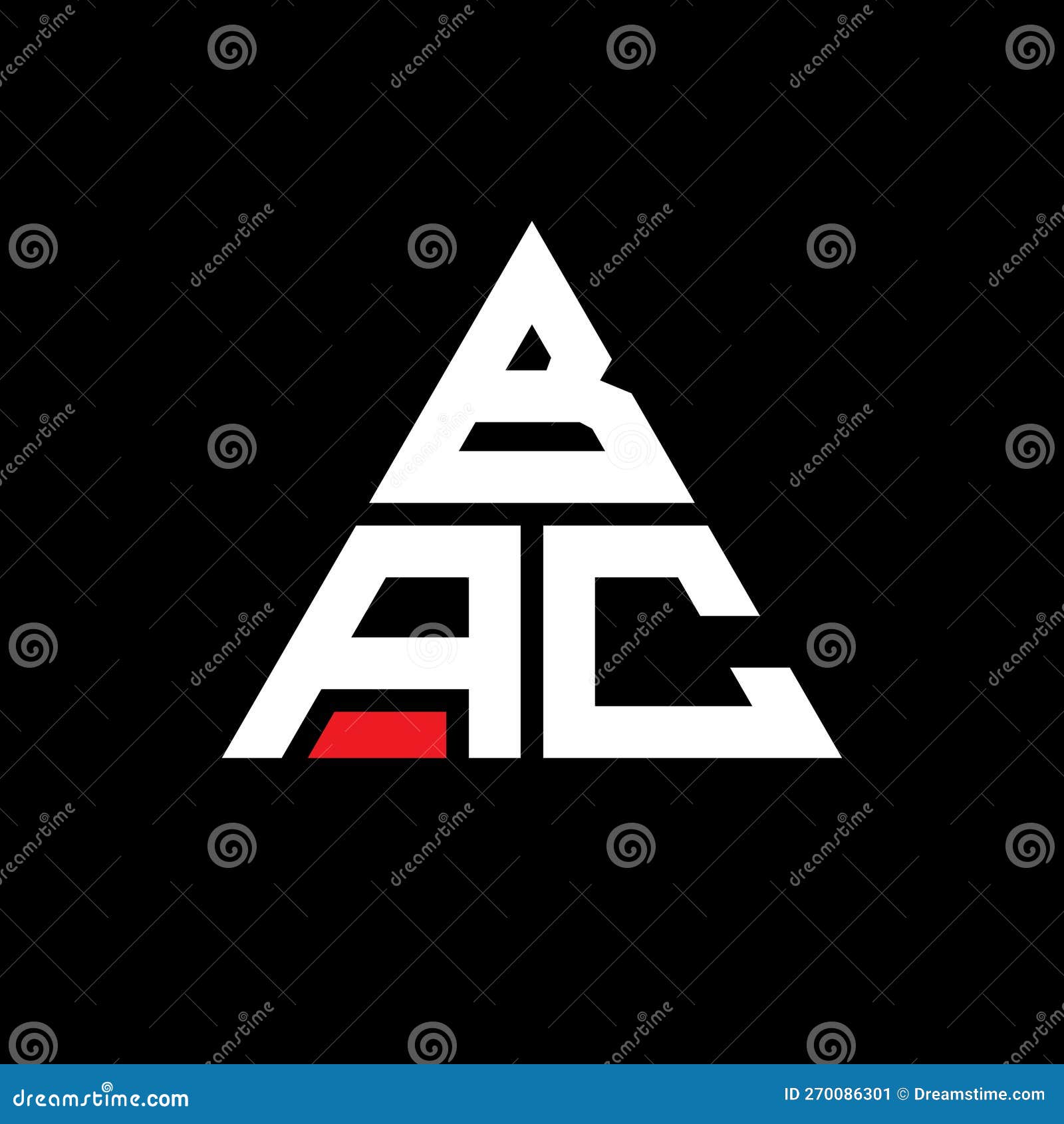 BAC Triangle Letter Logo Design With Triangle Shape. BAC Triangle Logo ...