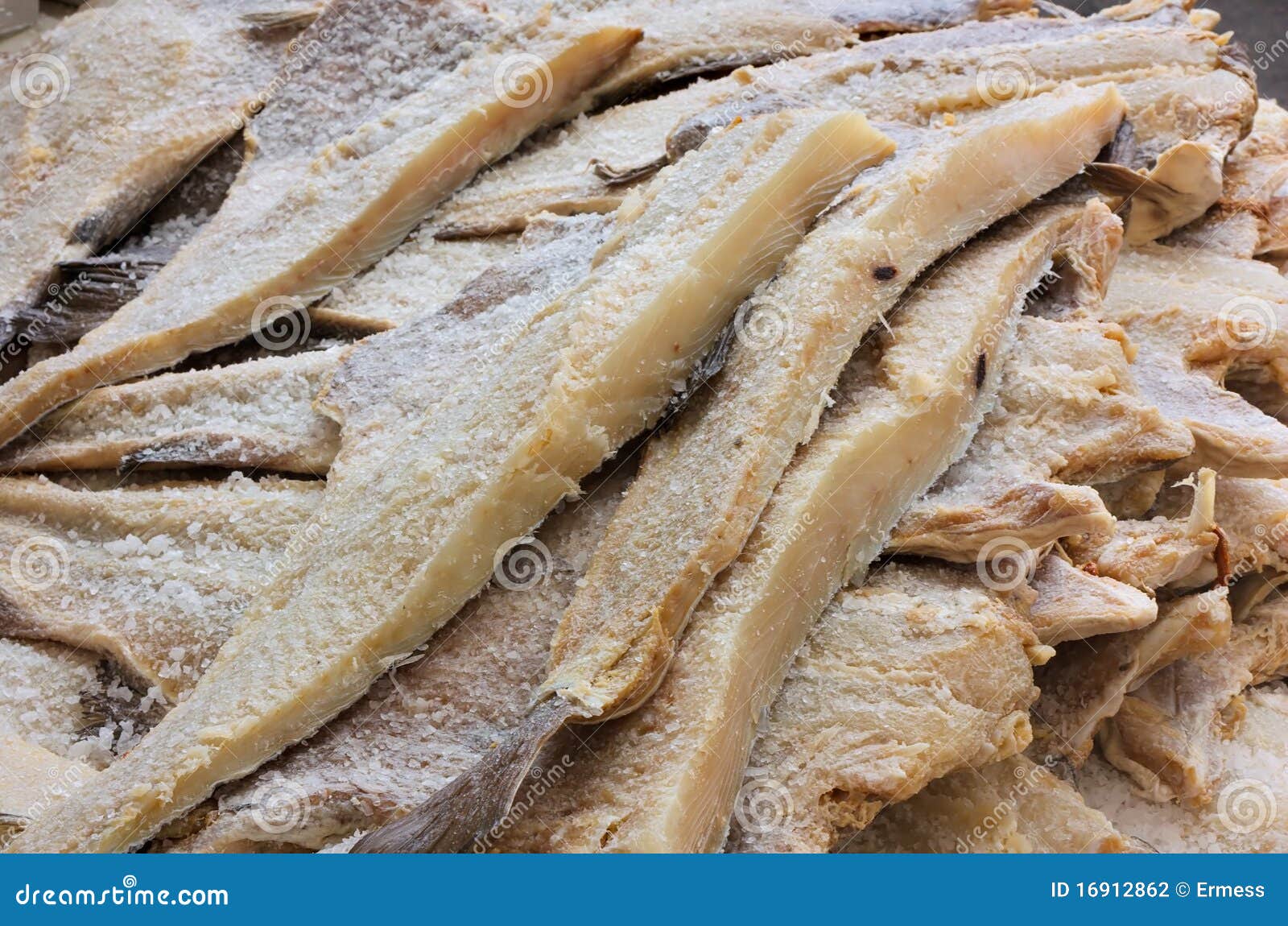 Bacalhau salgado secado foto de stock. Imagem de mercado - 16912862