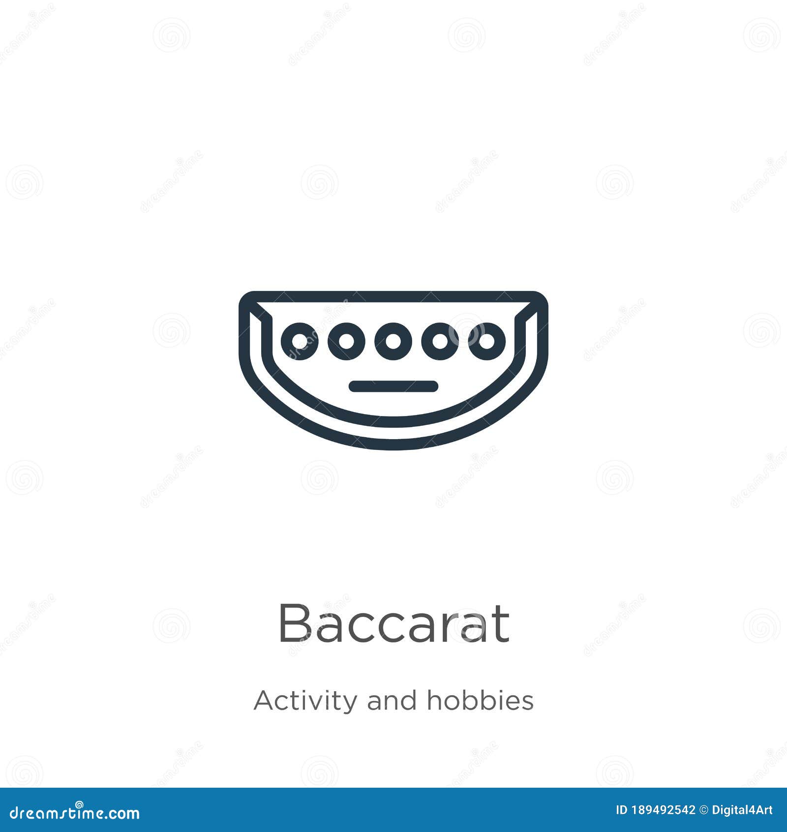 Baccarat Linear Icon. Modern Outline Baccarat Logo Concept On Wh ...
