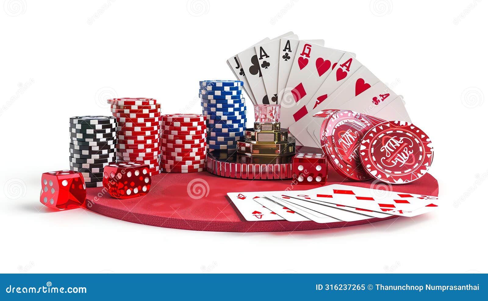 Baccarat Table with Chips and Cards Stock Illustration - Illustration ...