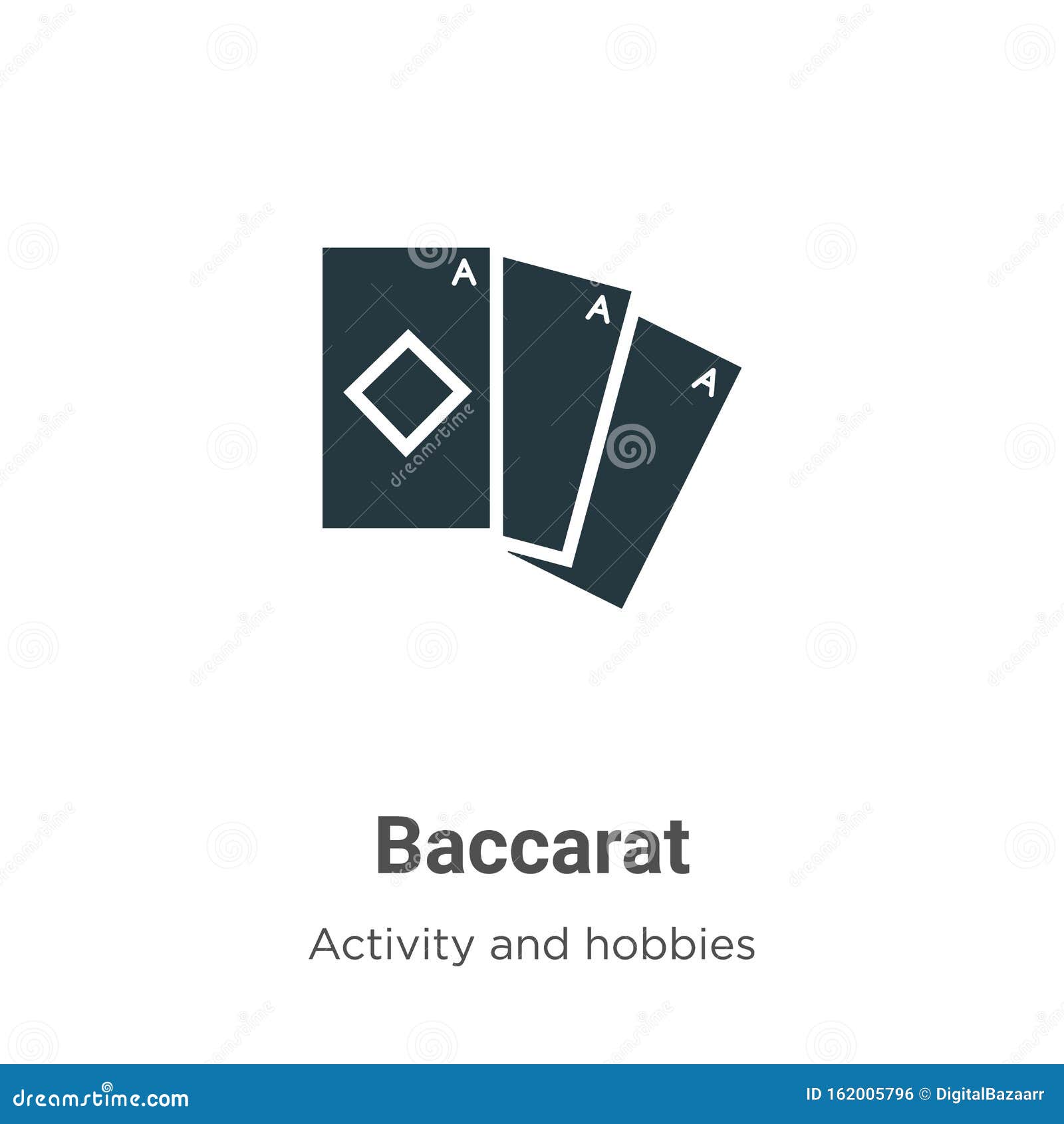 Baccarat Vector Icon on White Background. Flat Vector Baccarat Icon ...