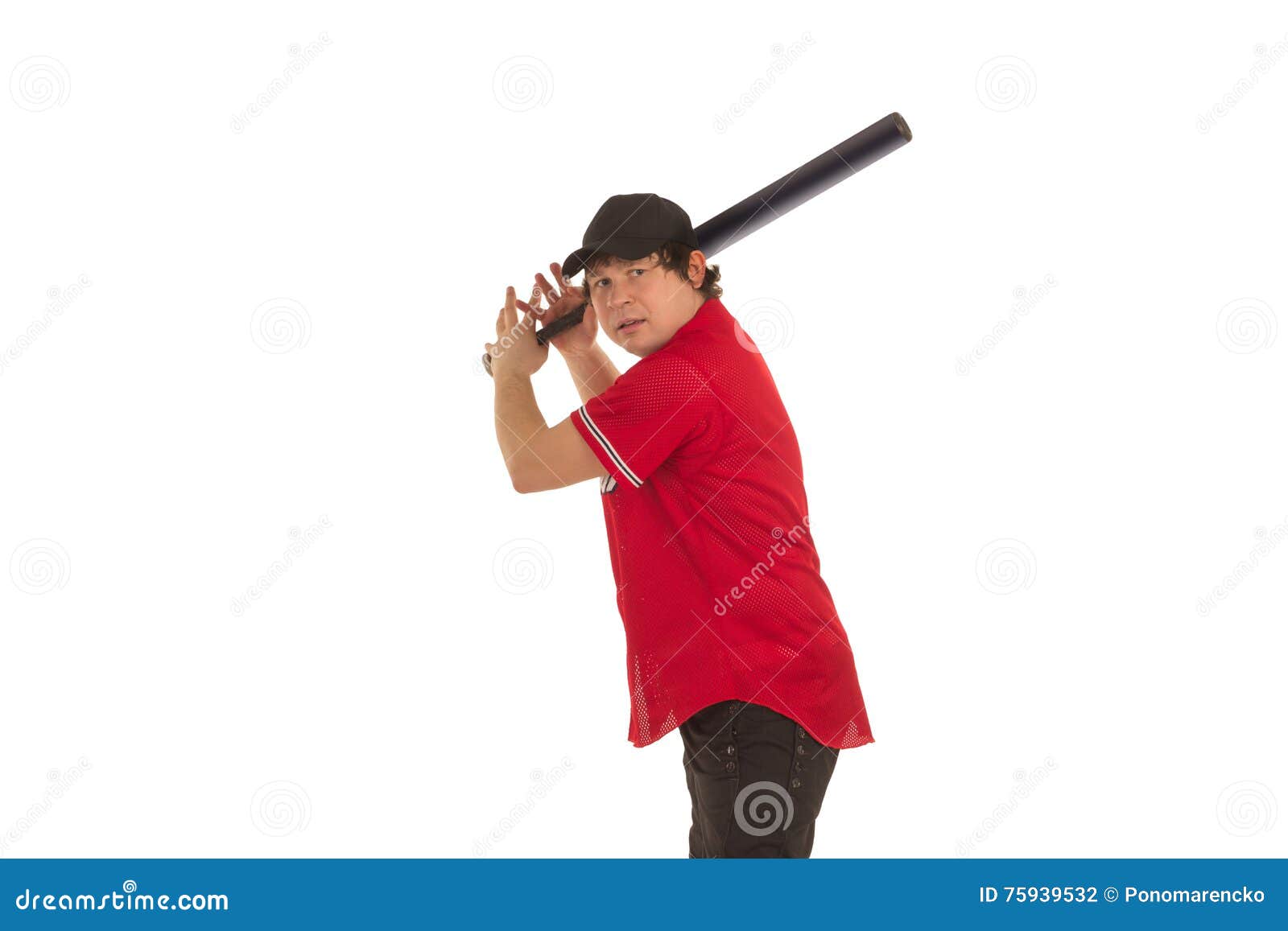 Baceball player with a bat stock photo. Image of action - 75939532