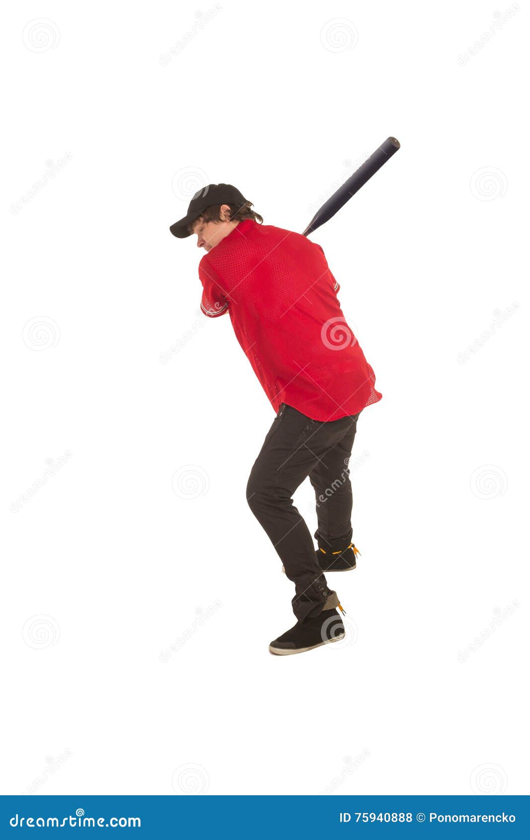 Baceball player with a bat stock photo. Image of young - 75940888