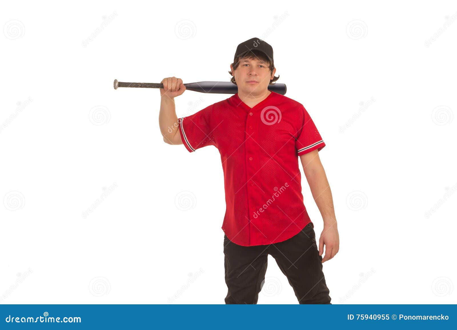 Baceball player with a bat stock image. Image of uniform - 75940955
