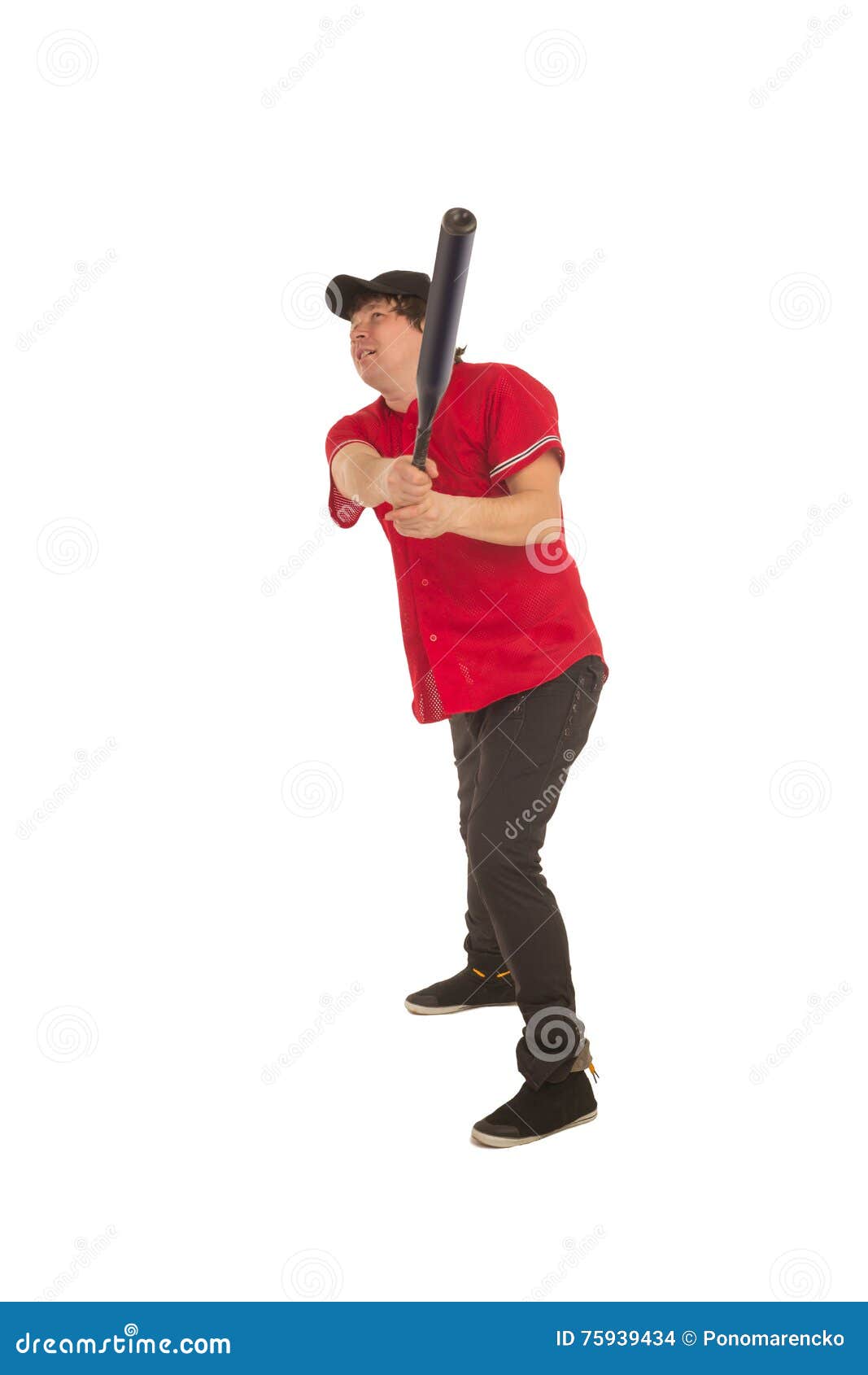 Baceball player with a bat stock photo. Image of caucasian - 75939434