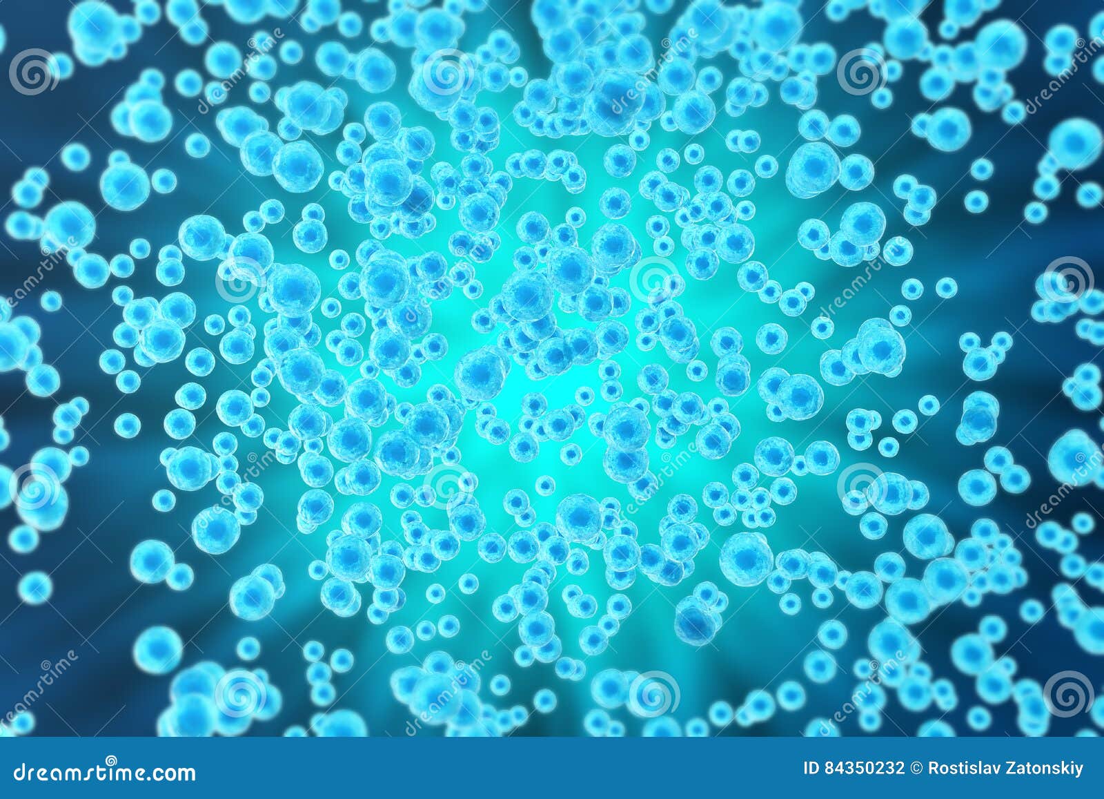 Bacgkround Bleu De La Science De Cellules Rendu 3d Illustration Stock ...