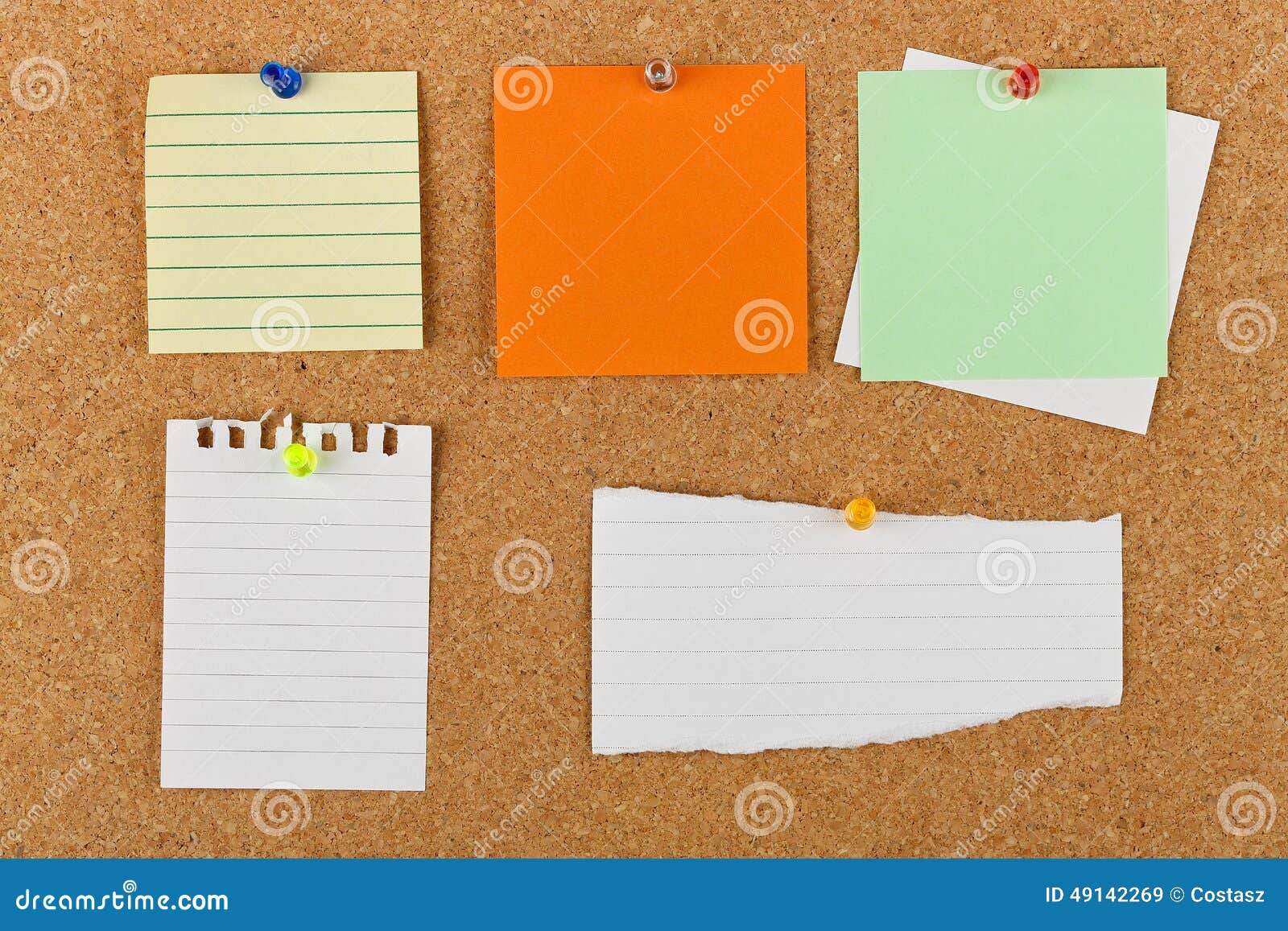 Bacheca immagine stock. Immagine di notepad, sfondo, pagina - 49142269