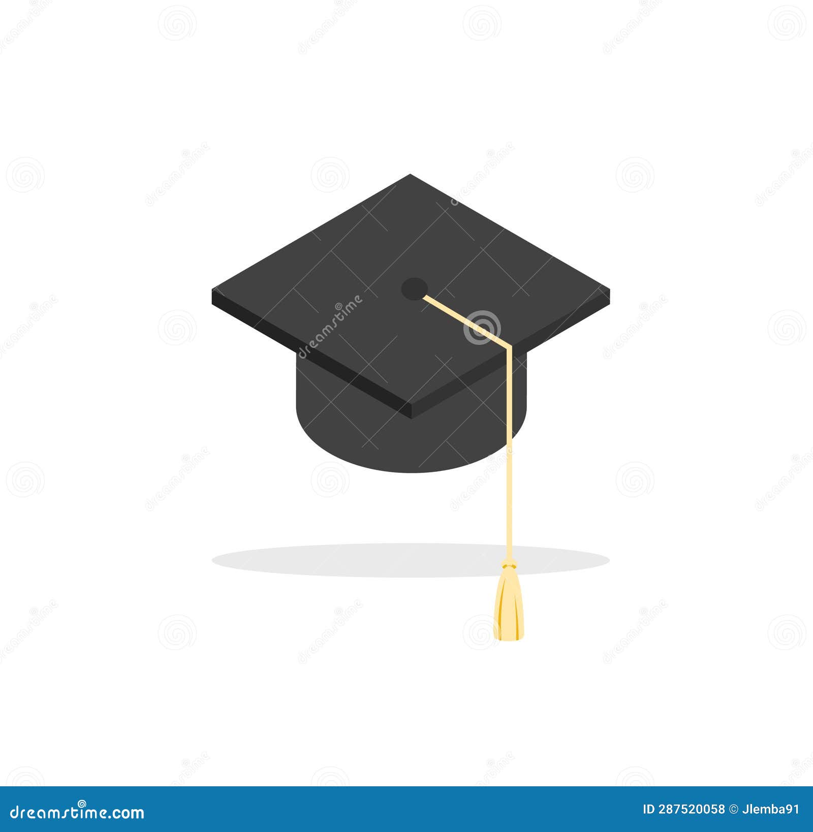 Bachelor cap icon. stock vector. Illustration of symbol - 287520058
