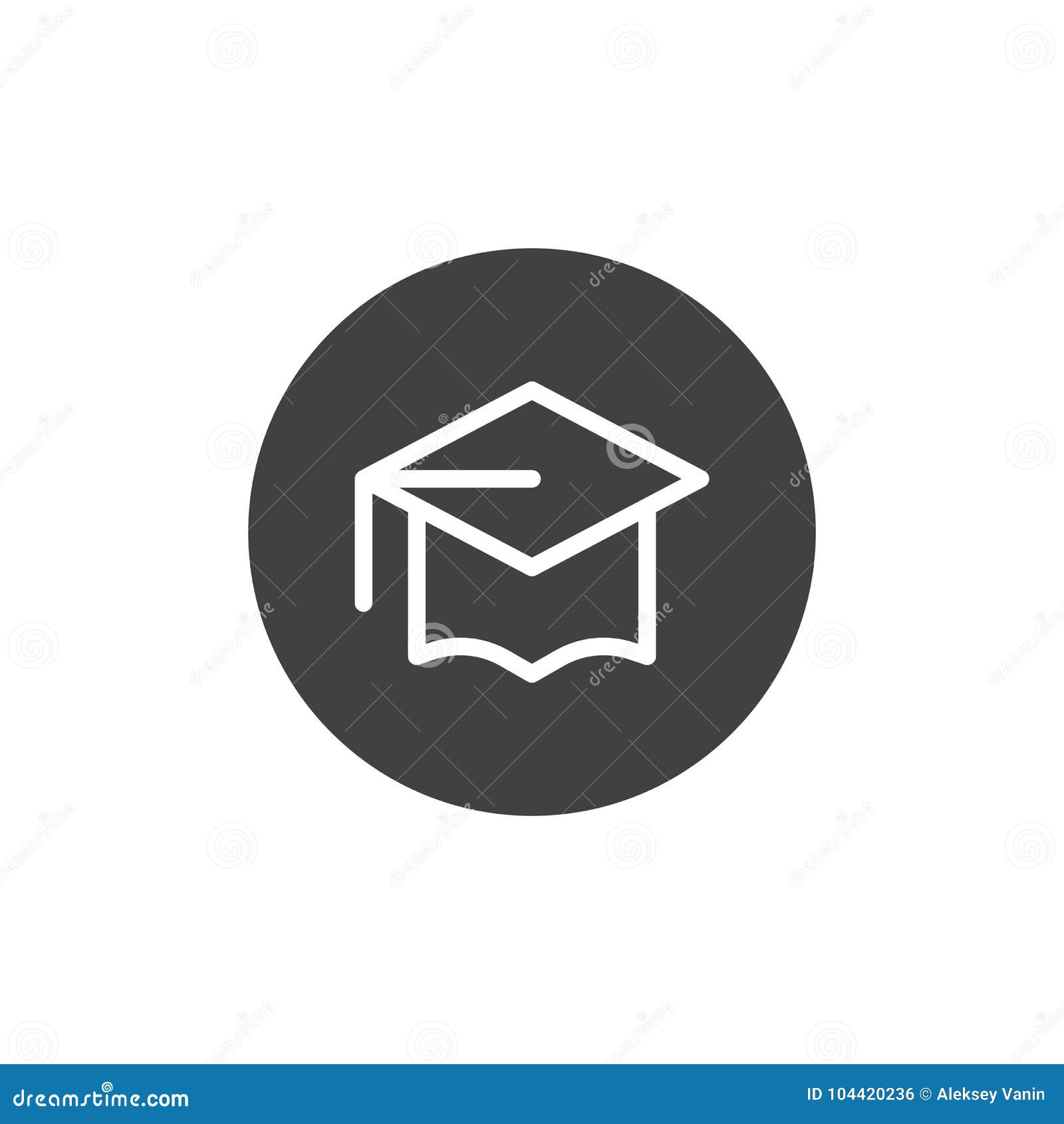 Bachelor cap icon vector stock vector. Illustration of graduation ...
