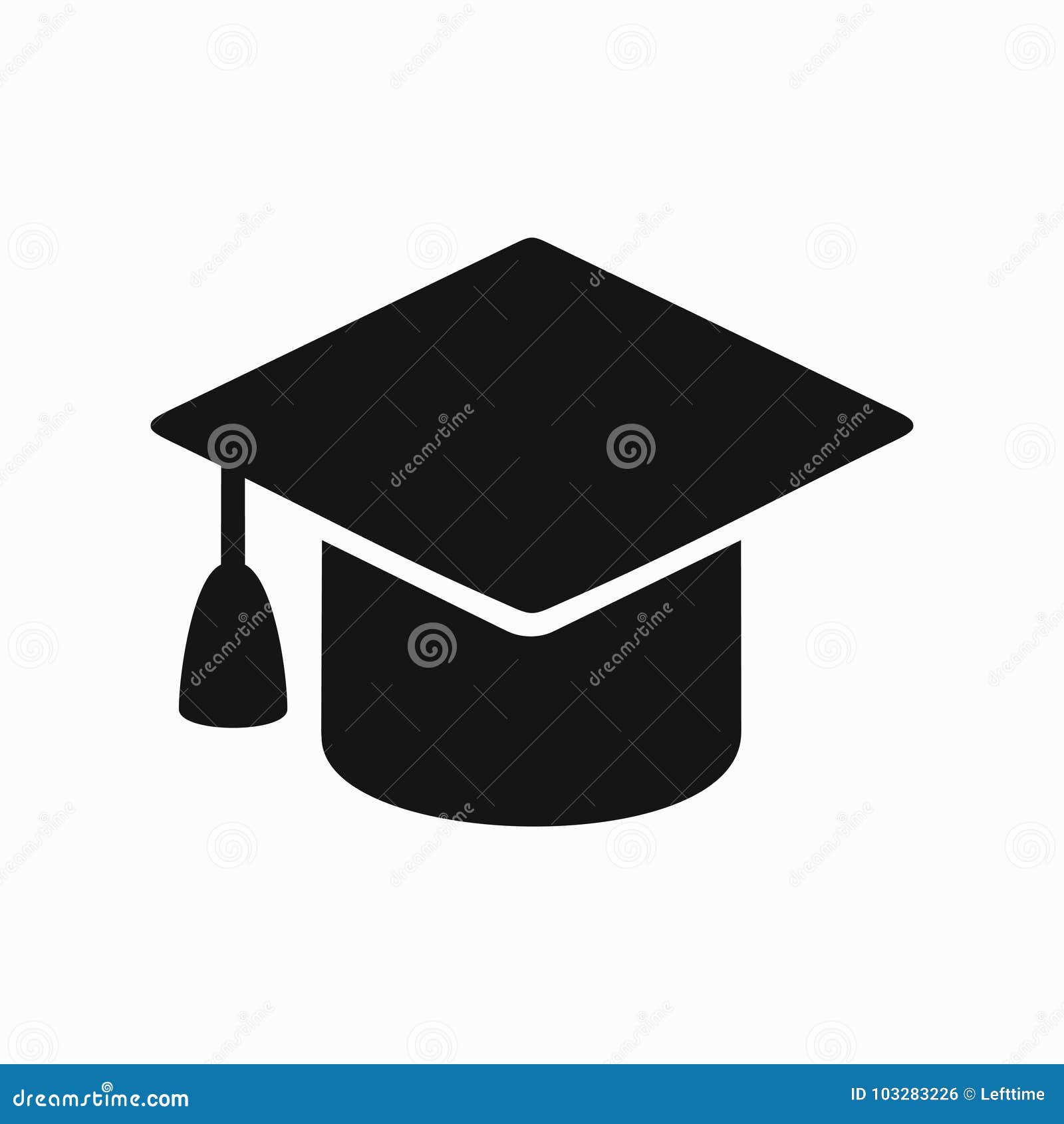 Bachelor cap icon stock vector. Illustration of educational - 103283226