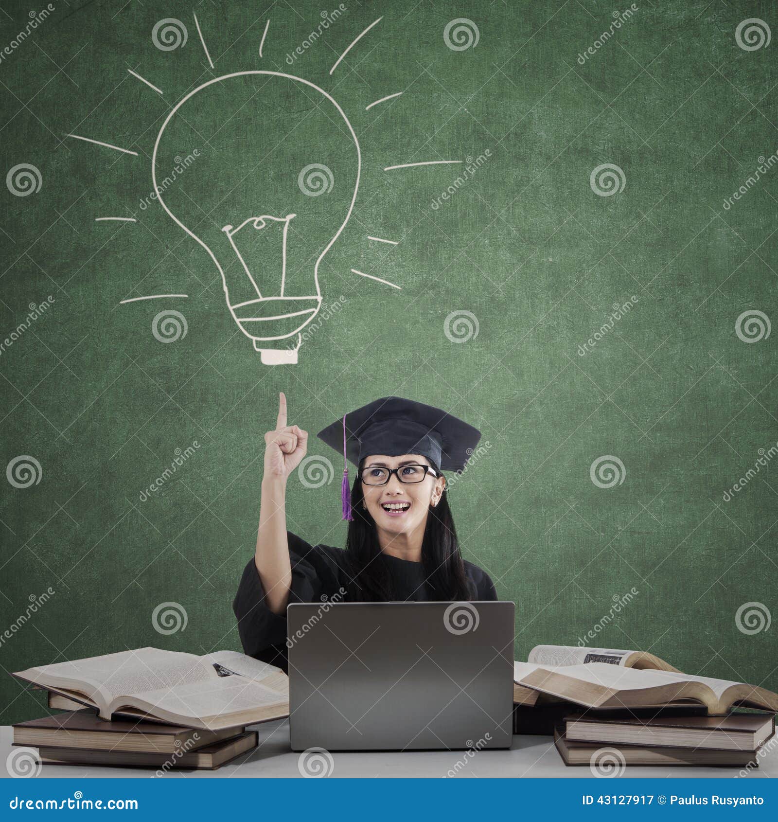 Bachelor Getting Idea in Class 4 Stock Image - Image of graduation ...