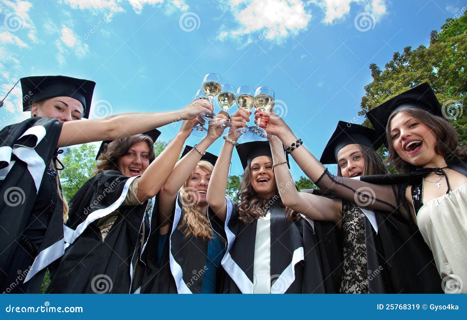 Bachelor Graduates Celebrate Stock Image - Image of achievement ...