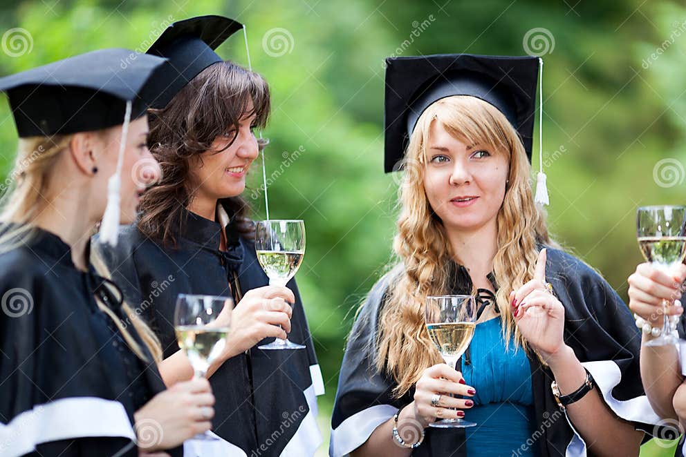 Bachelor Graduates Celebrate Stock Photo - Image of learning, adult ...