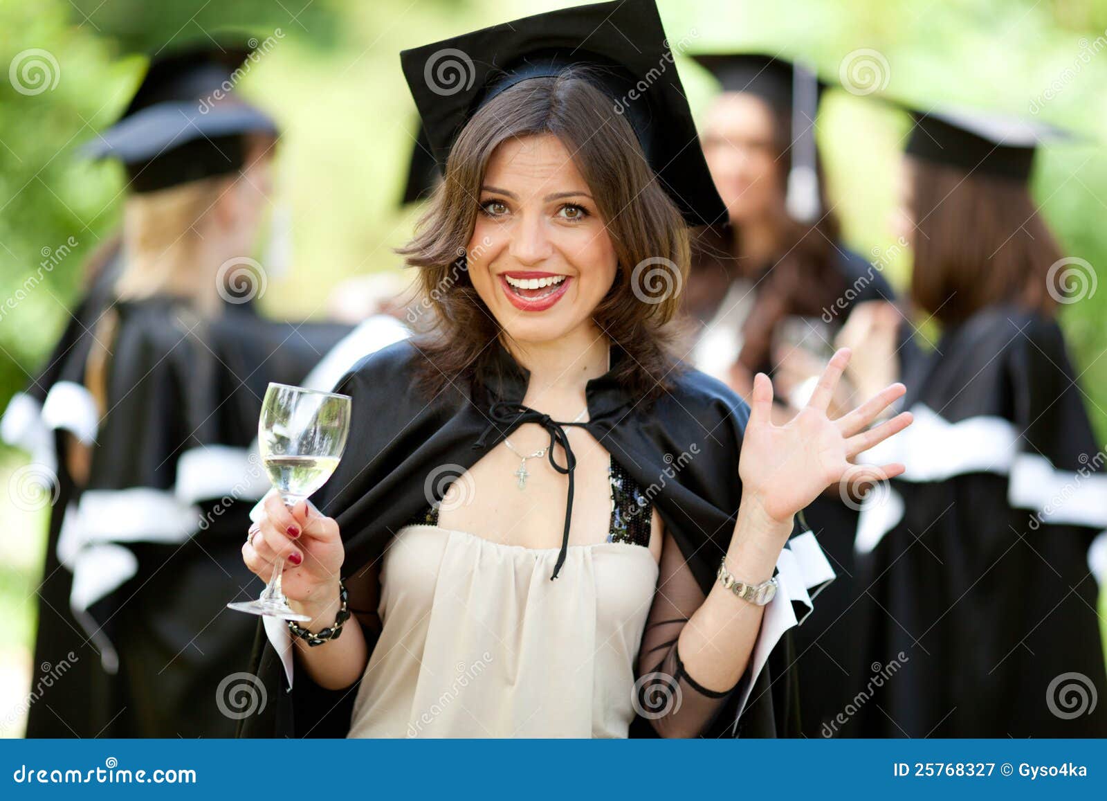 Bachelor Graduates Celebrate Stock Image - Image of adult, black: 25768327