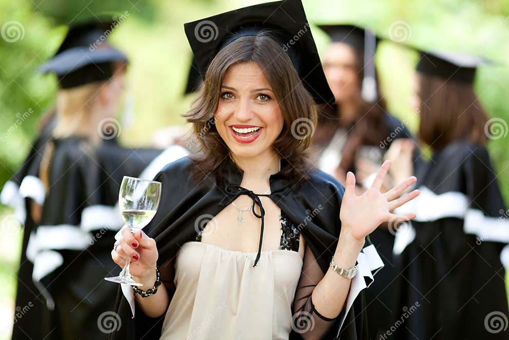 Bachelor Graduates Celebrate Stock Image - Image of adult, black: 25768327