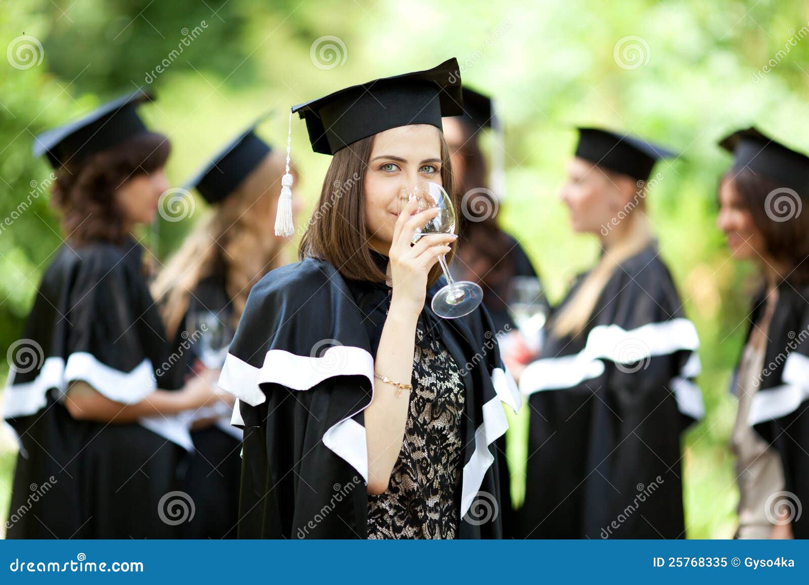Bachelor Graduates Celebrate Stock Image - Image of group, intelligence ...