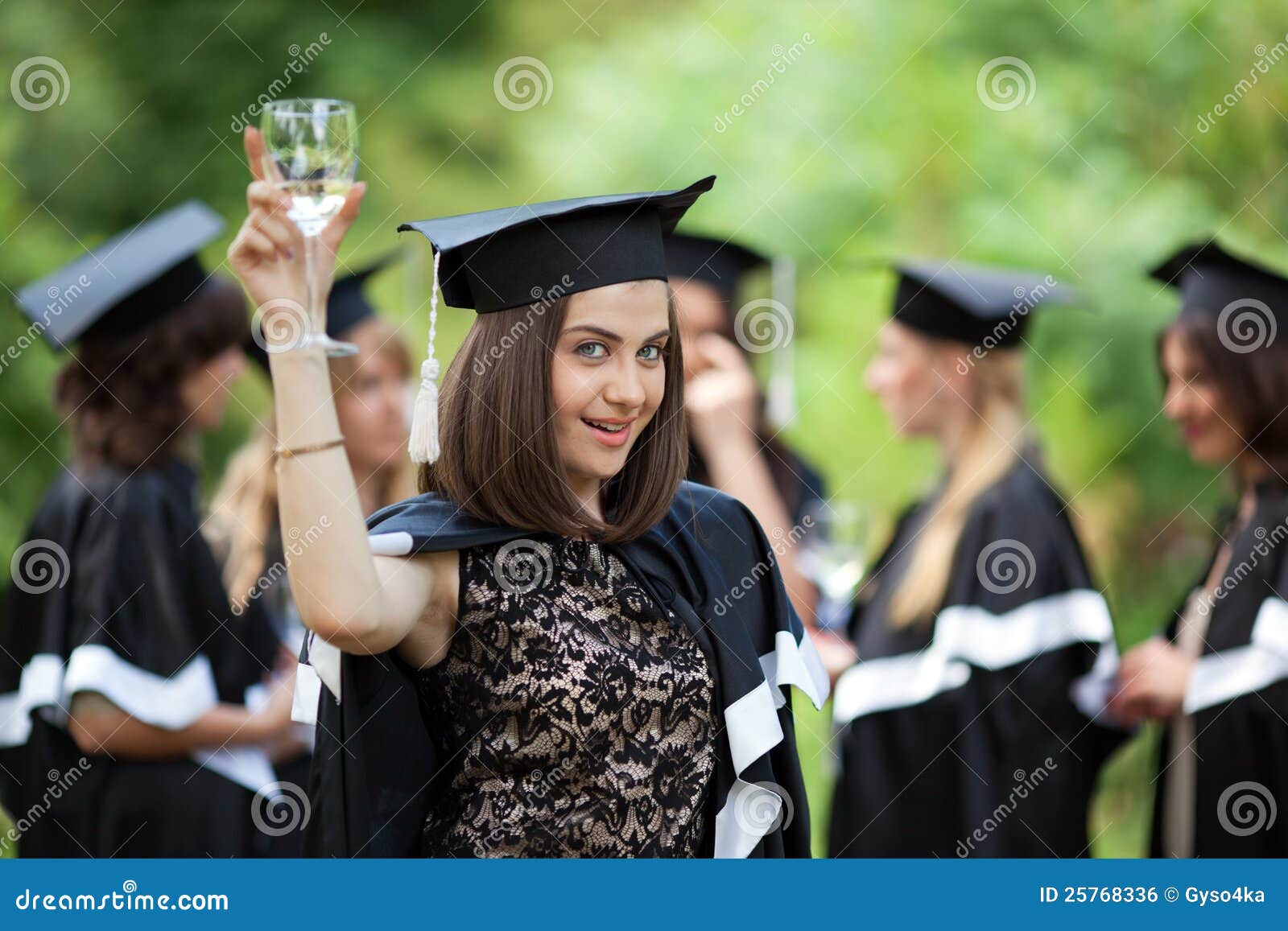 Bachelor Graduates Celebrate Stock Photo - Image of cheerful, ethnicity ...