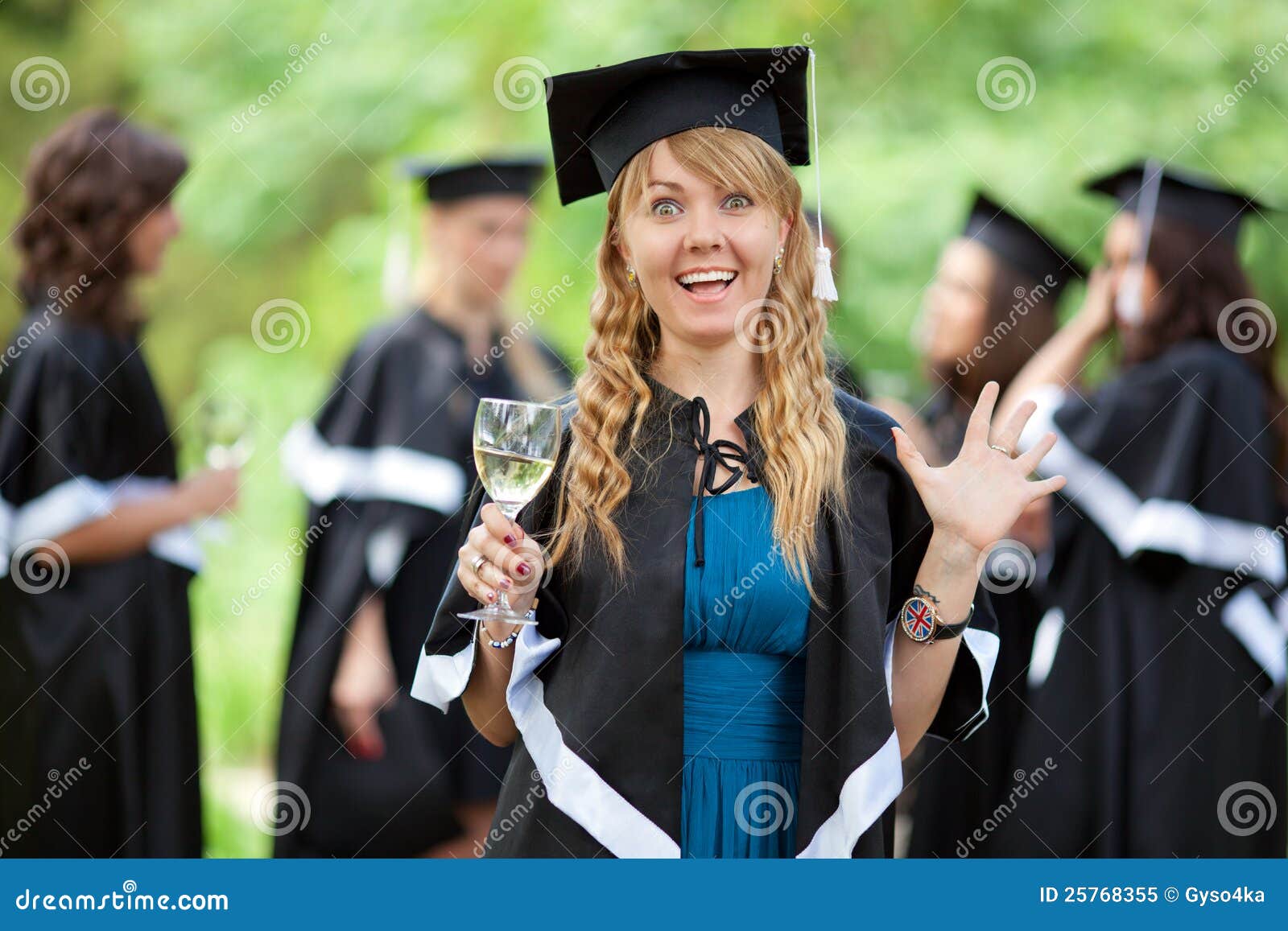 Bachelor Graduates Celebrate Stock Image - Image of academic, diploma ...
