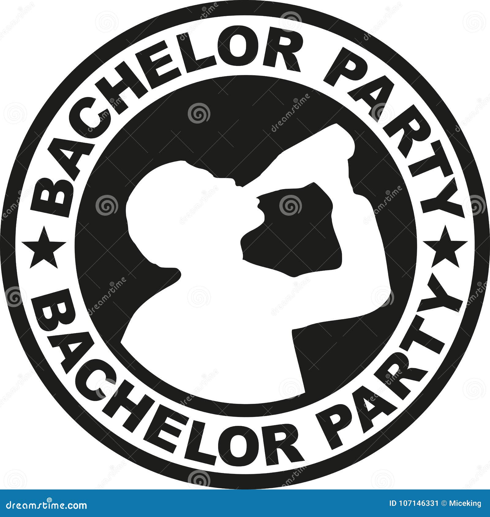 Bachelor Party Badge with Drinking Man Stock Vector - Illustration of ...
