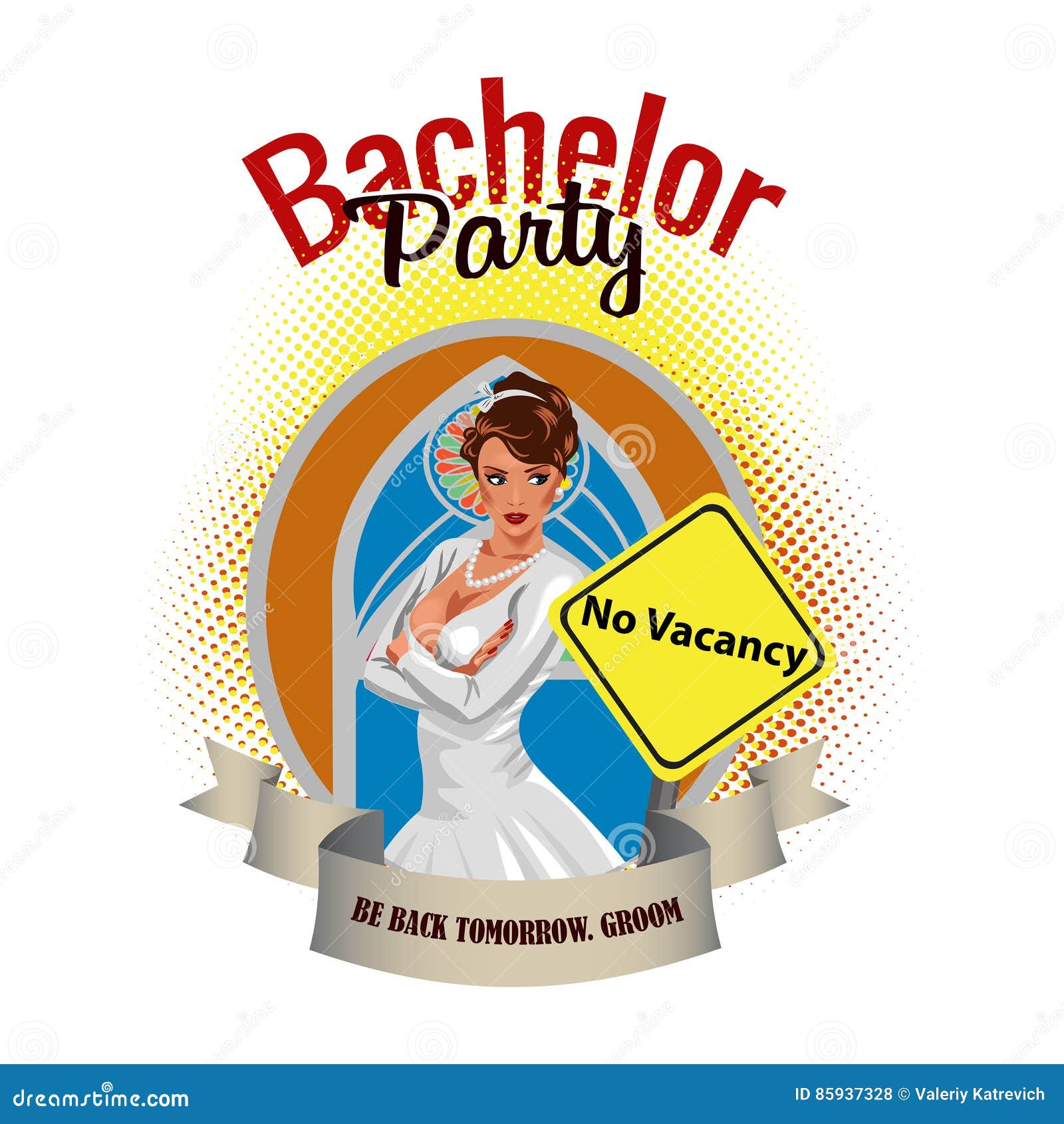 Bachelor Party. Illustration on the Theme of the Wedding. Stock Vector ...