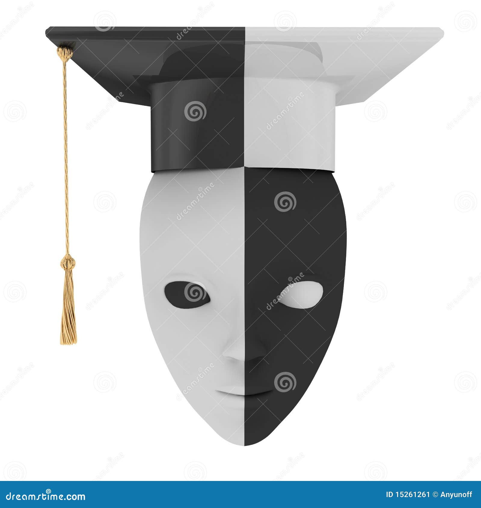 Bachelor s hat and mask stock illustration. Illustration of diploma ...