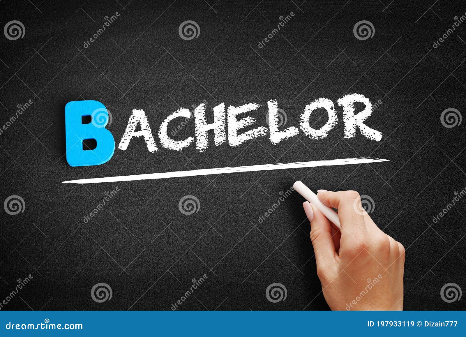 Bachelor Text on Blackboard Stock Image - Image of board, knowledge ...