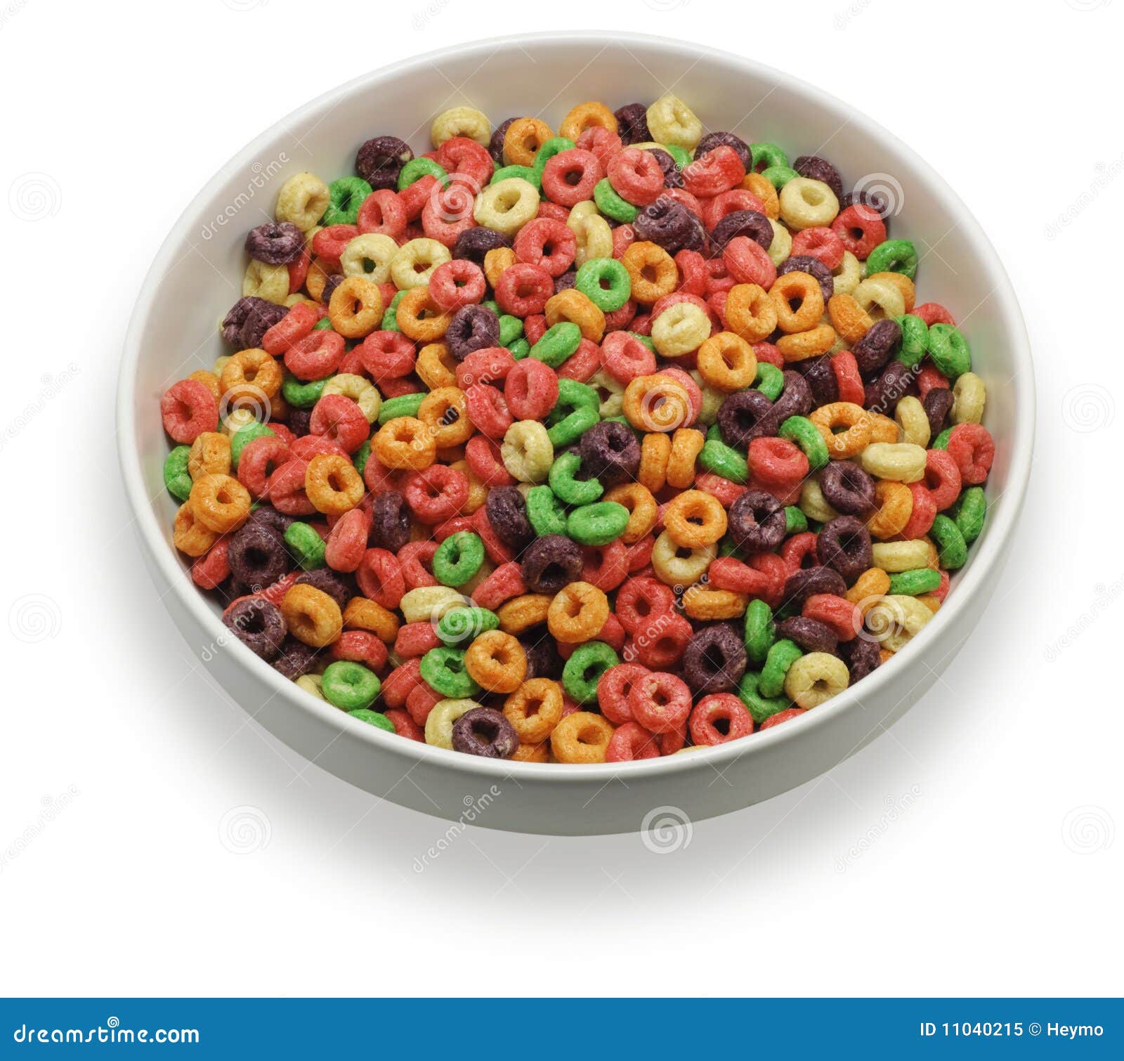 Bacia Branca Com Cereal Colorido Imagem de Stock - Imagem de colorido ...