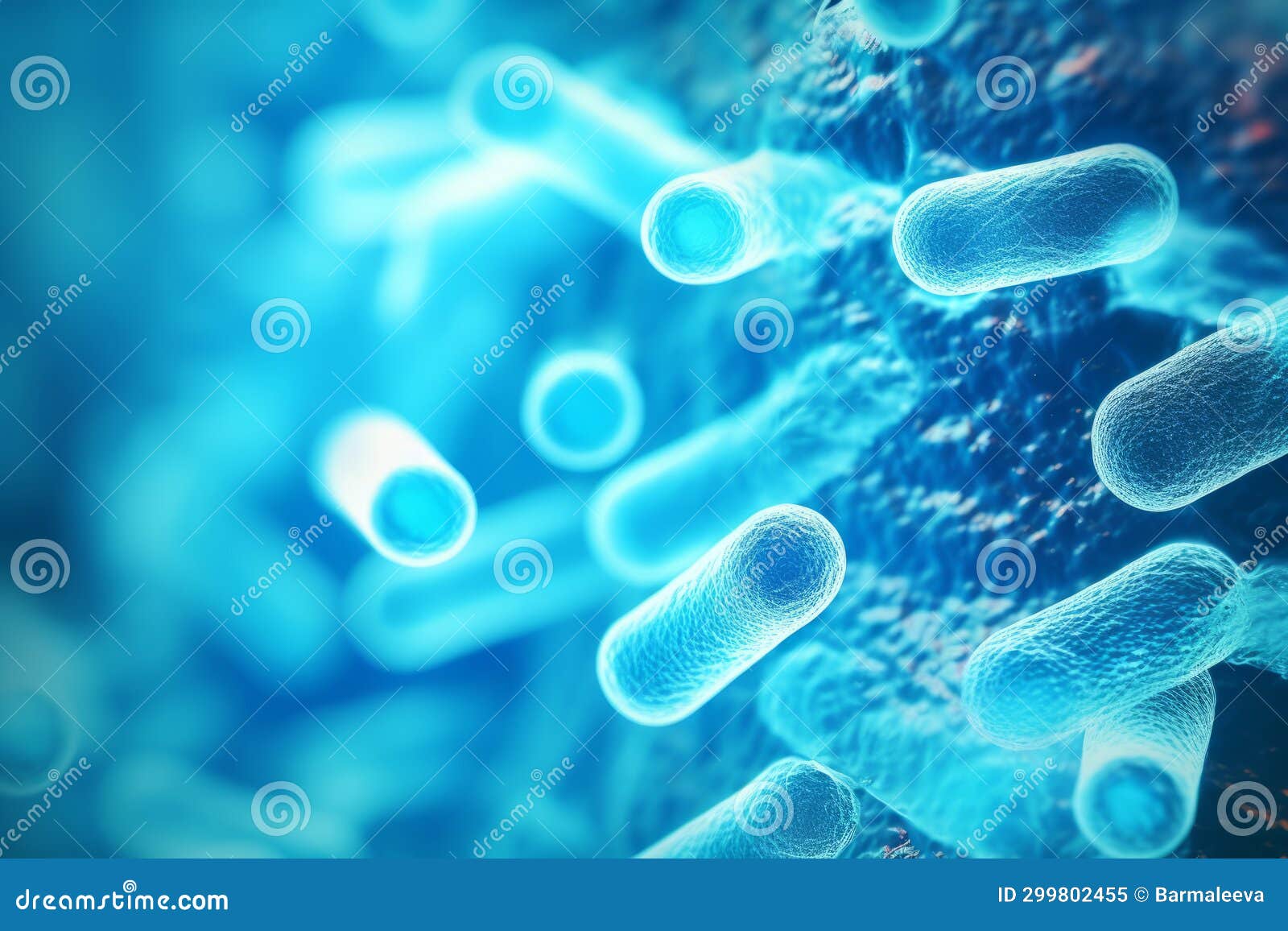 Bacillus Bacteria. Bacterial Infection As a Microscopic Background ...