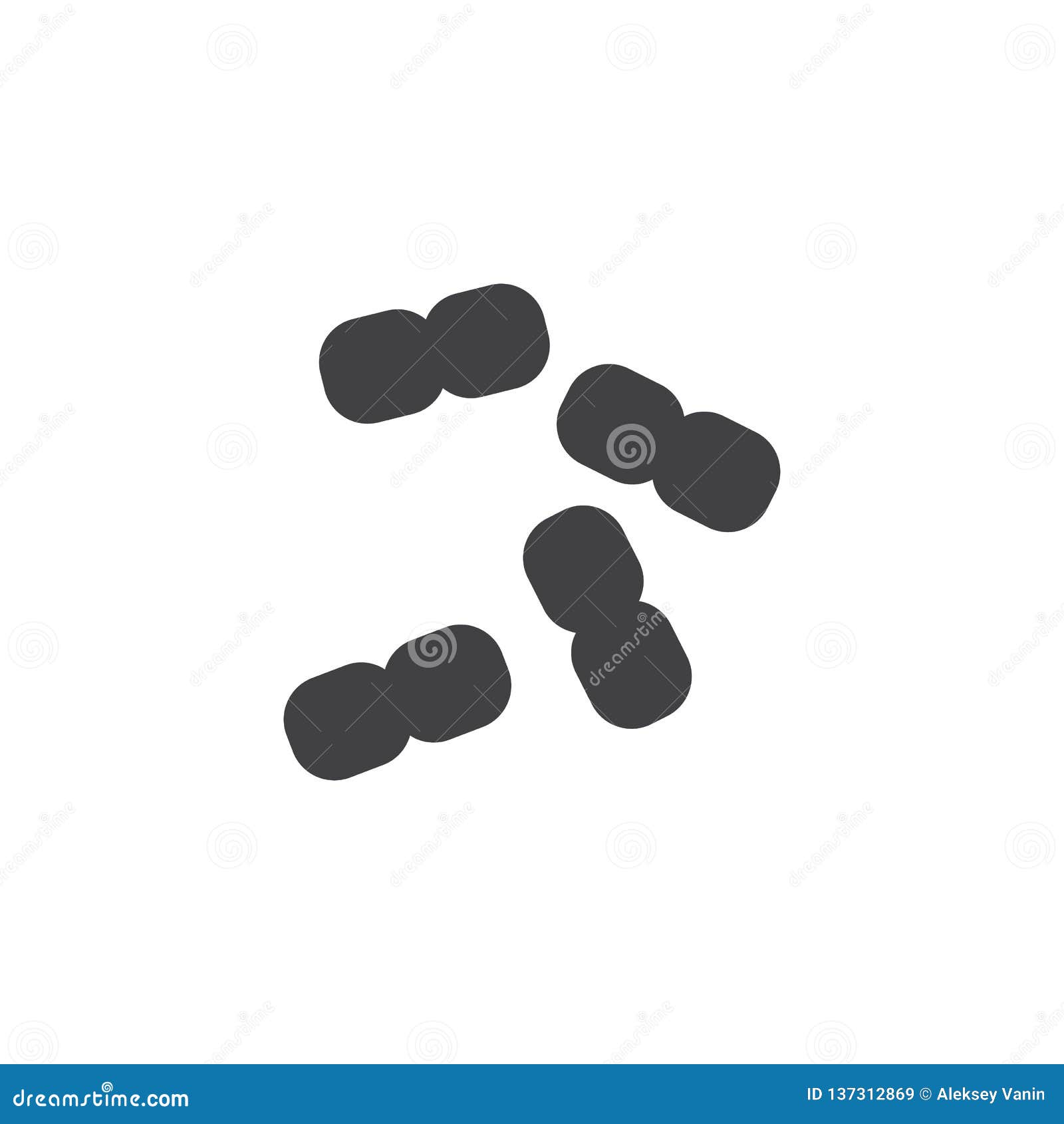 Bacillus Cocci Bacteria Vector Icon Stock Vector - Illustration of ...